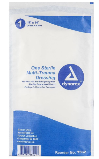 Multi-Trauma Dressing 12" x 30" | First Aid Kit Supplies | Medical Gear ...